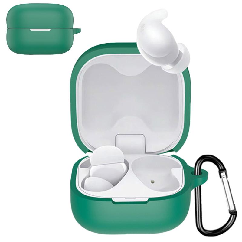 TOORQR For SONY LinkBuds Fit (WF-LS910N) ケース LinkBuds Fit WF-LS910N カバー シリコン素材 ケース 保護カバー 防水 防塵 落下防止 キズ防止 全面保護 軽量 カラビナ付き