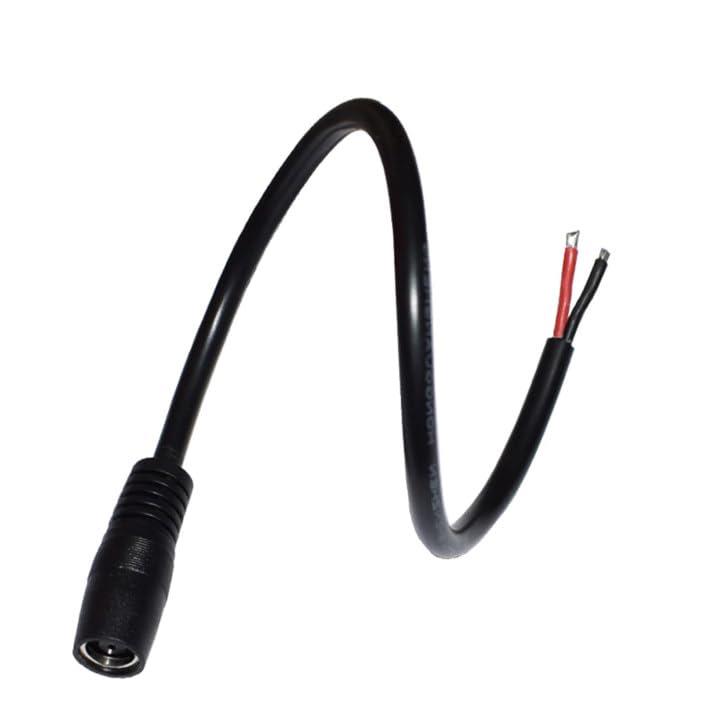 TVETE DC8.0mm DC7909 メスシングルヘッダーケーブル 16awg 30cm電源ケーブル モバイル蓄電池充電延長コード導体サイズ: 0.16mm 0D: 5.0mm 全長: 0.3m 重量：21g線径：246416awg1....