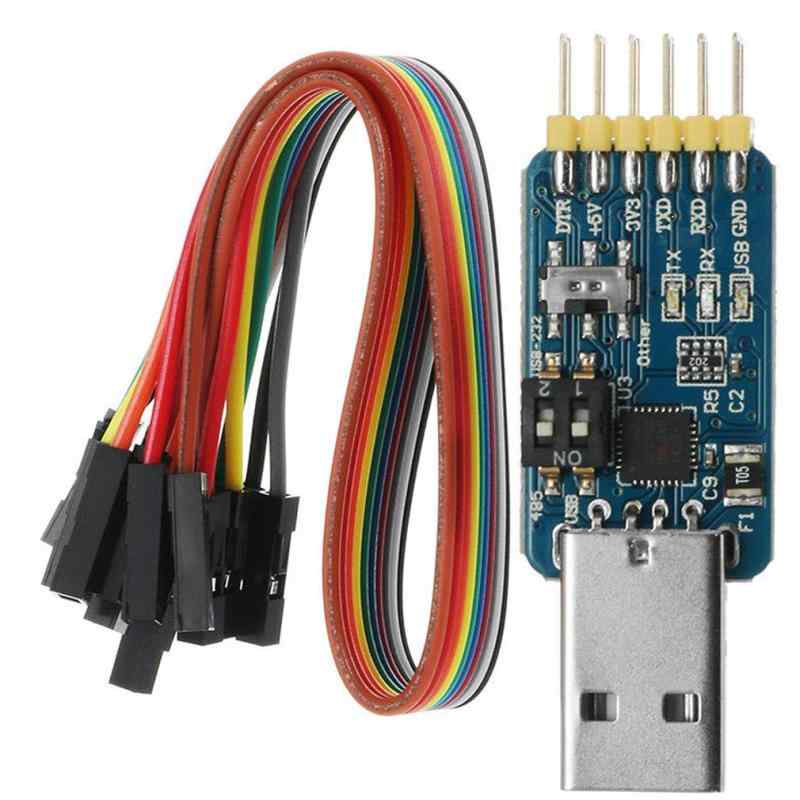 Hailege 6 in 1 USBシリアルデバッグツール CP2102 USB-TTL UART 232 485ポート相互変換アダプター Windows Linux Mac6 inOne多機能USBシリアルデバッグツールCP2102USB...