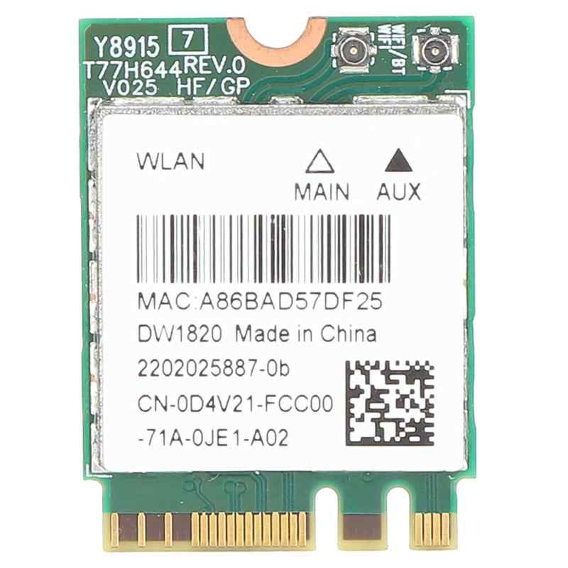 ラップトップ用ワイヤレスカード、デュアルバンド2.4G / 5G 802.11A / B/G/N/AC DW1820ネットワーク（ 7 / 8 / 10 / Linuxシステム用）デュアルバンドを使用し、バンドはそれぞれ2.4GHzと5GH...
