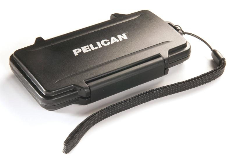 Pelican Water Resistant Rigid Sports Wallet (Black)Crushproof and Waterproof and Includes Nylon LanyardFloats and Holds ...