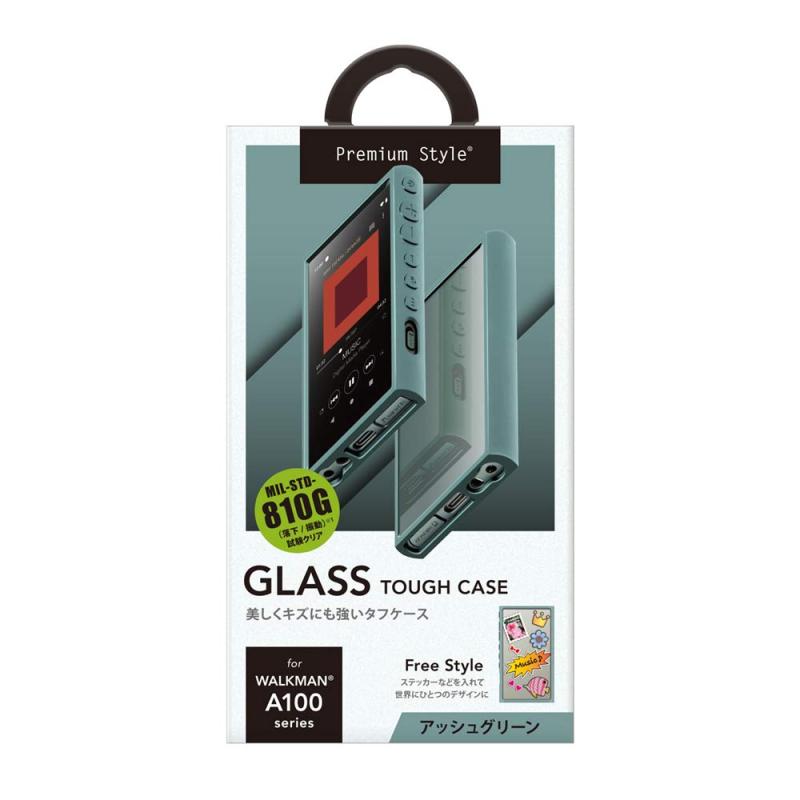 PGA Premium Style Premium Style WALKMAN NW-A100用 ガラスタフケース [アッシュグリーン] ケース背面にシールや写真を入れて自分好みにカスタマイズすることが出来るWALKMAN NW-A100用...