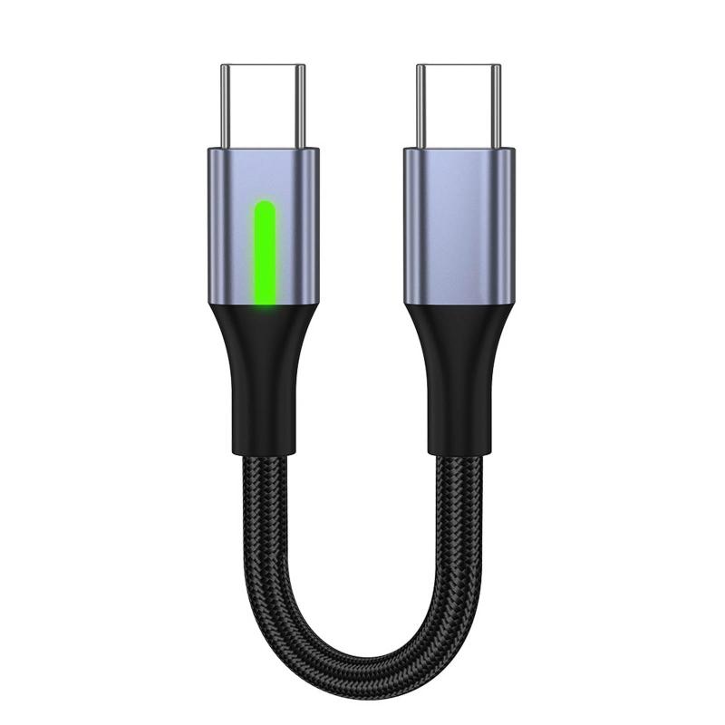 SZSL USB Type C ケーブル 60W 急速充電 高速データ転送 高耐久ナイロン編み LEDライト付き MacBook Air Pro iPad Gal-axy OP-PO X-per-ia Go-oglel等USB-C機種対応 ...