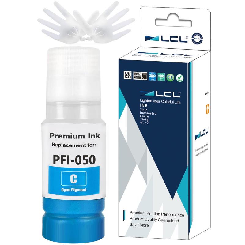 LCL Canon用 キャノン用 PFI-050 PFI-050C （1パック シアン 顔料 70ML） 互換インクボトル 対応機種：Canon ImagePrograf TC-20 TC-20M【購入注意】間違った商品が購入されることを避...