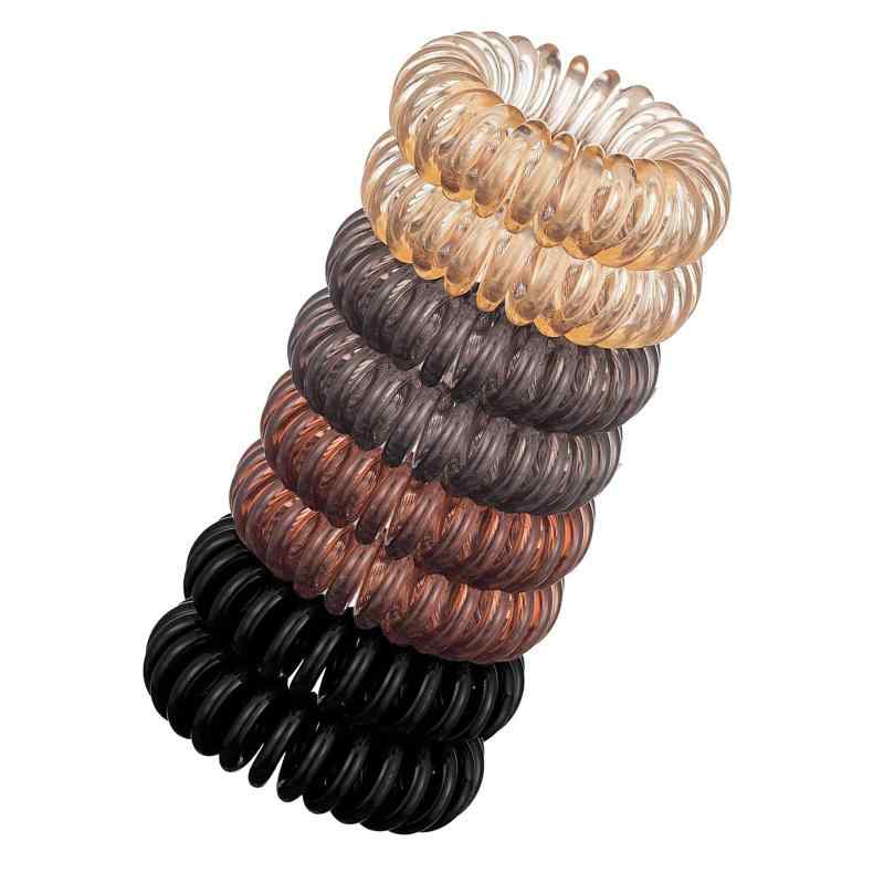 BRIIKPP スパイラルヘアゴム 電話コード型 ヘアゴム ポニーテール スプリングゴム コイルヘアネクタイ ヘアコイル 丈夫 跡がつかない 8点セット 4色【おしゃれ通勤に必要な韓国版電話線シュシュセット】このクラシックな8つの電話線シュ...
