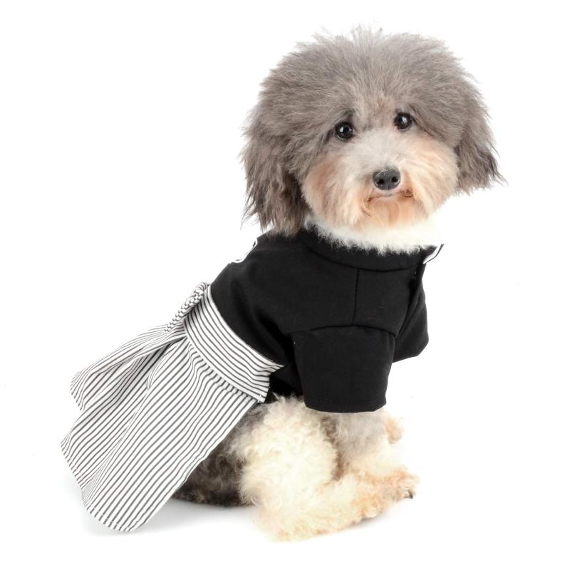 RANPHY 犬の服 着物 袴 和服 和装 小型犬 ドッグウエア 紋付き 猫服 羽織 晴れ着 正装 ペット服 お祝い お祭り お正月 七五三 結婚式 記念撮影 年賀状 誕生日 (女, S)Sサイズ: 首周り: 18-22cm; 胸囲: 28...