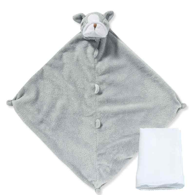ブランキー エンジェルディア angeldear アニマル ブルドッグ グレー タオル 出産祝い ミニブランケット ぬいぐるみ ファーストトイ ベビー 新生児 日本正規品 赤ちゃん ガーゼハンカチ付き blガーゼハンカチ付き