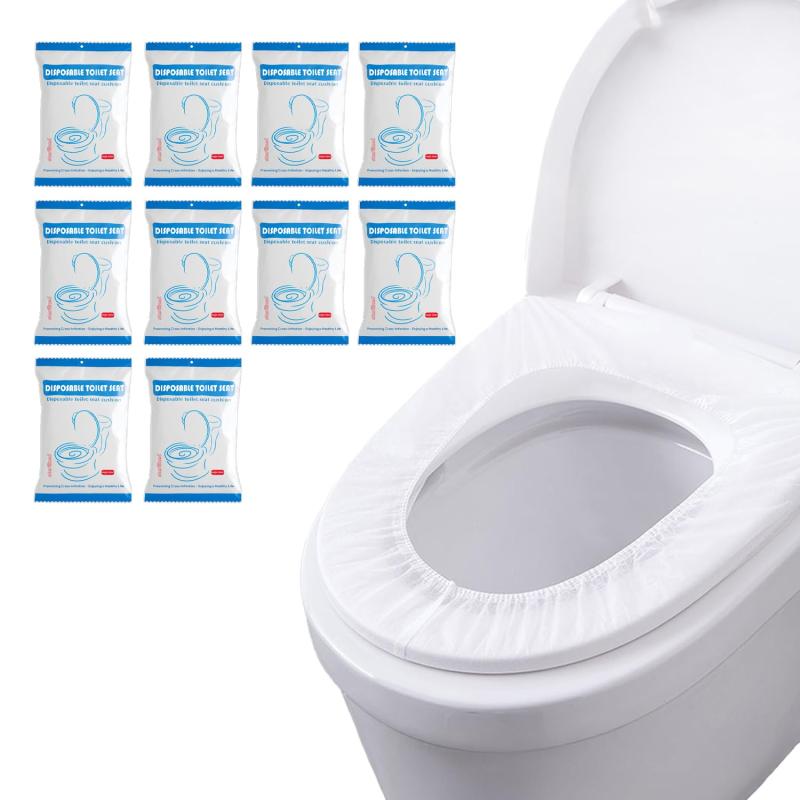 WALWAL 使い捨てトイレシート 10枚入 – 個包装で衛生的防水・滑り止めデザイン、公衆トイレやホテル、トイレトレーニング、外出時に最適個包装で衛生的：1枚ずつ個包装されているため、汚染の心配がなく、清潔に使用できます。公衆トイレや旅行...