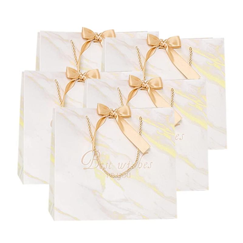 EROSTIMO ラッピング 袋 紙袋 手提げ ギフトバッグ ギフト包装 5枚セット 大きいサイズ シンプル プレゼントラッピング包装 ギフト用手提げ おしゃれ バレンタイン 母の日 父の日 クリスマス 【セット内容】ギフトバッグ×5枚　【...