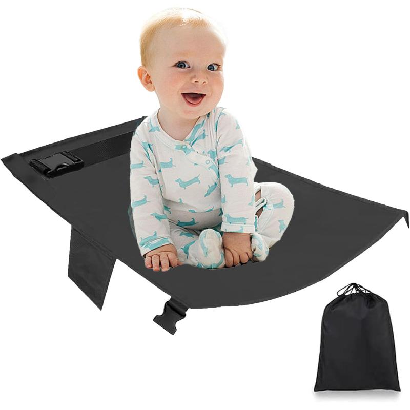 VorsiPro 子供用飛行機シートエクステンダー 子供と赤ちゃんのためのフットハンモック 幼児用飛行機シートベッド ナイロン 軽量 折りたたみ式 飛行機フットハンモック ポータブル幼児旅行【持ち運びが簡単】重さ330g、折りたたんだ後のサ...
