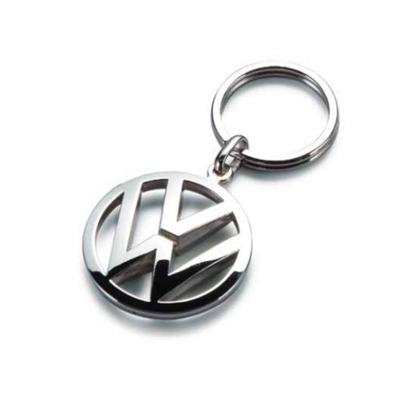Volkswagen メタルキーチェーン キーリング フォブ シルバー直径（リング）： 1/2インチ (3cm)。色： シルバー。縦 × 横 × 高さ。 3インチ × 1.4インチ × 0.1インチ（7.5 × 3.5 × 0.3cm）。