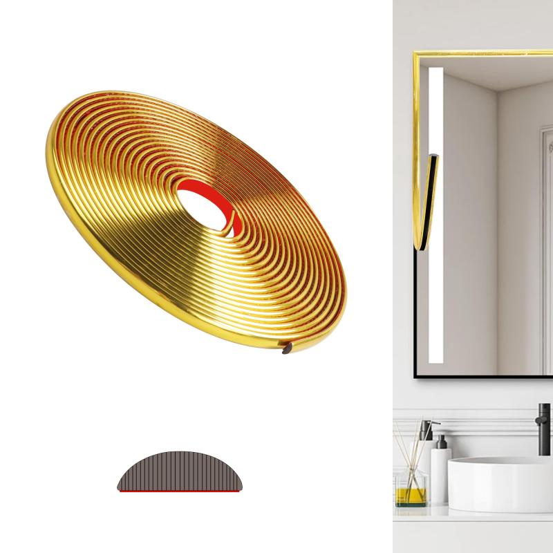 JUNART PVC 粘着壁エッジングストリップ、剥がして貼るモールディングトリム、壁、天井、床、キャビネット、タイル、鏡用の柔軟な装飾ストリップ