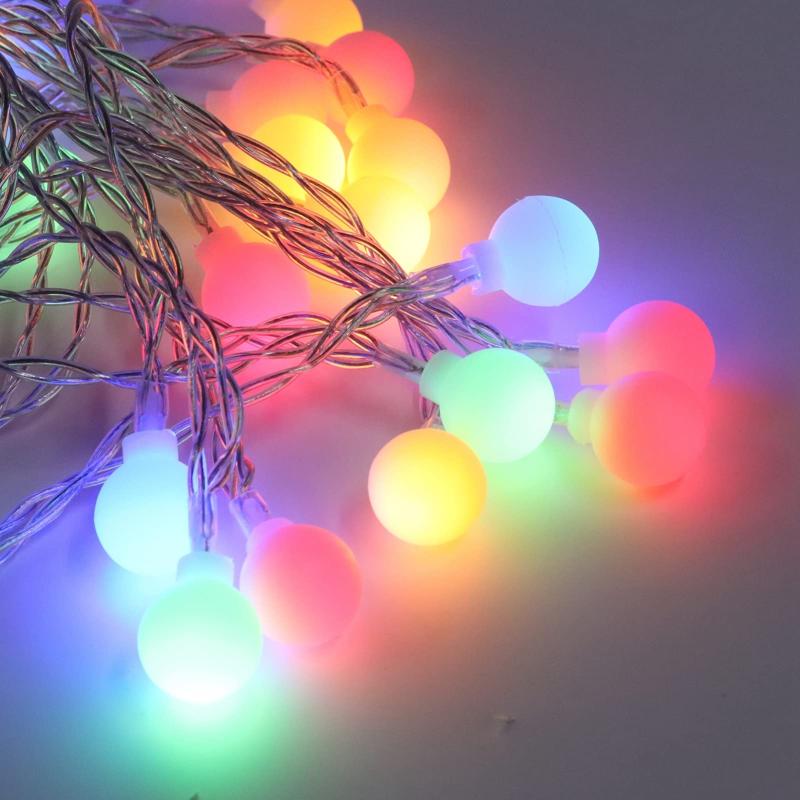 LEDボールストリングライト、USB電源のカラフルな装飾ランプストリング、防水グローブ星空のフェアリーライト、クリスマス、屋外、屋内、寝室、庭、クリスマスパーティー、キャンプ用装飾：LEDランプストリングはご自宅に装飾を加え、暖かく、幸せで...