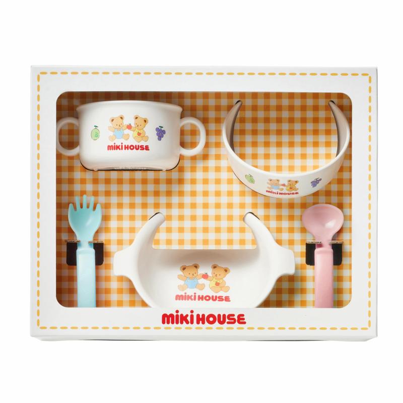 [ミキハウス] テーブルウェアセット ご出産祝い ベビー食器セット 5点セット 日本製 離乳食 男の子 女の子 ベビー キッズ 赤ちゃん ベビー服 子供服 ギフト 46-7152-689