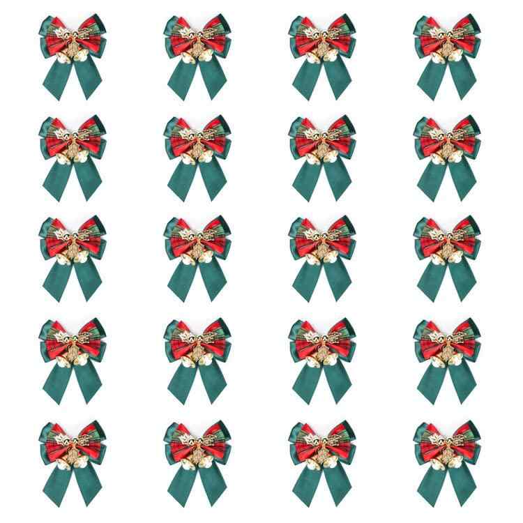 クリスマスリボン20個入り クリスマスツリー リボン クリスマスリースリボン ハンドメイド 北欧 装飾 クリスマスオーナメントプレゼント包装 プレゼント装飾用 リボン手芸 DIY ハンドメイ【サイズ】7*8cm X'masの雰囲気がたっぷり...