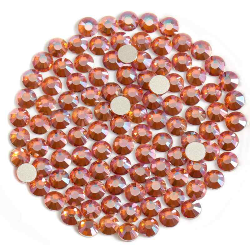Beadsland（ビーズランド）1440ピースフラットバック ラインストーンネイルアート クラフト用 ノン・ホットフィックス,アンバー,SS16,3.8-4.0mmアンバーフラットバックラインストーンSS16、サイズ3.8～4.0mm 1...