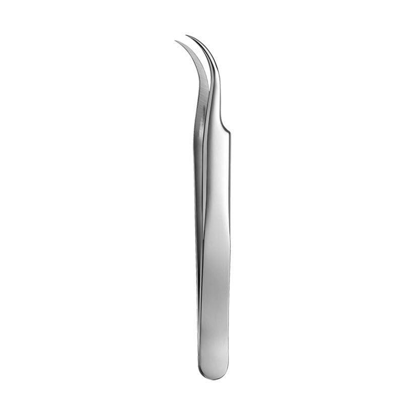 Bodermincer 先曲がりピンセット ピンセット 精密 ピンセット まつ毛 ネイル ピンセット まつ毛 ピンセット 束 カーブタイプ 材質ステンレス 04素材：高品質 - ステンレス鋼。 / カラー:銀色 /長さ: カーブ: 11.5...