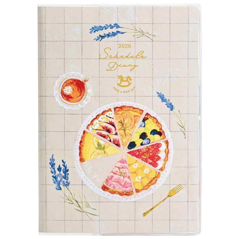 クツワ 手帳 カラーインデックス手帳 2026年 B6 マンスリー 月曜始まり 2025年12月始まり【カラーインデックス手帳 B6週間】パッと開いてたっぷり書ける手帳