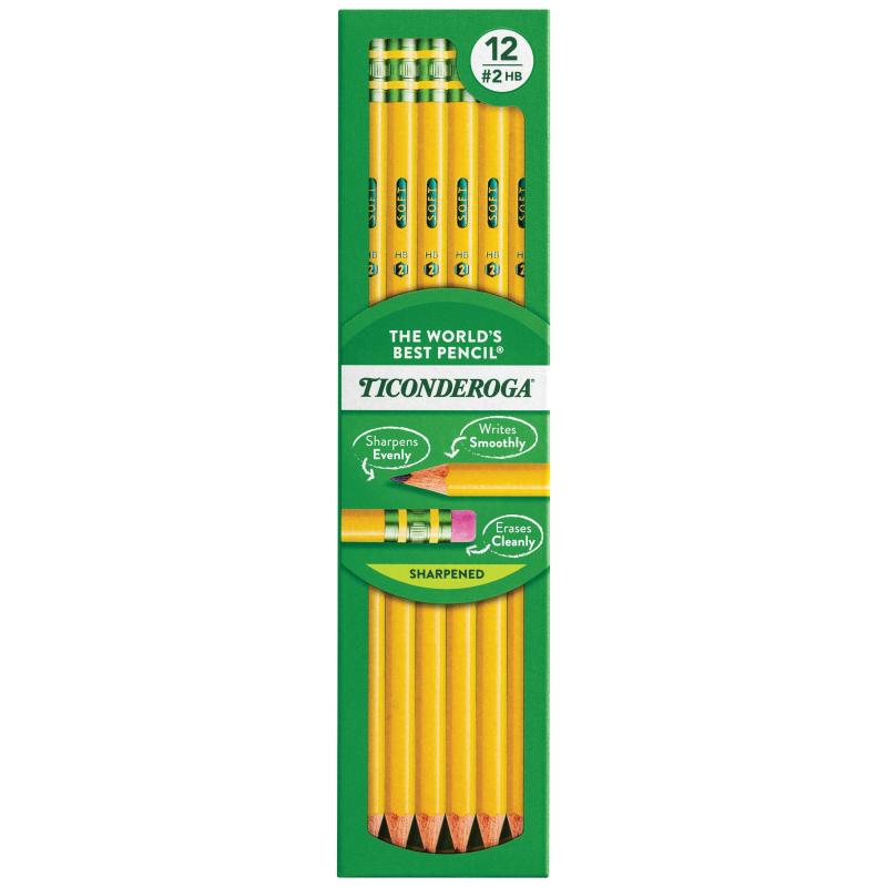 Ticonderoga鉛筆、木製ケースグラファイト。
