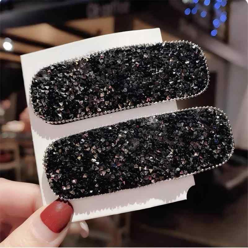 [YNOBUN] 髪飾り（ヘアクリップ） 前髪サイドクリップ（ヘアピン おしゃれ） ブリリアントがいっぱい ファッショナブル BB クリップ 入学式 卒業式 結婚式 誕生日パーティー 2個セット