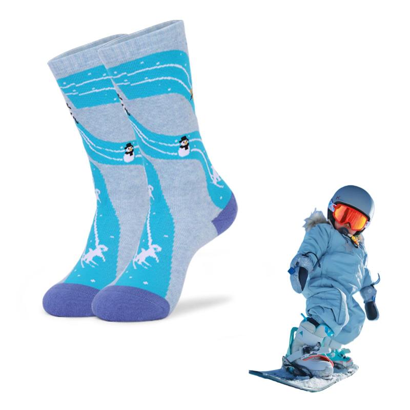 [雲見] スキーソックス キッズ スキー 靴下 キッズ メリノウール 靴下 子供 厚手 暖かい 冬 段階着圧 抗菌防臭 通気性 スノボ ソックス 吸汗速乾 スノーボード スキー ハイキング 登山用 1足【キッズスキーソックス】このスキーソッ...