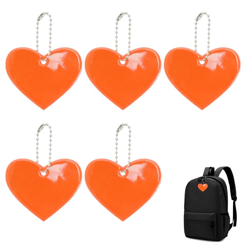 CAPASTEC 反射 キーホルダー リフレクター キーリング ハート型 反射板 交通安全 安全グッズ 通学 通勤 散歩 夜間 事故防止 5個入り 全13色【商品仕樣】スタイル：ハート型、カラー：13色からお選びいただけます【視認性を高める...