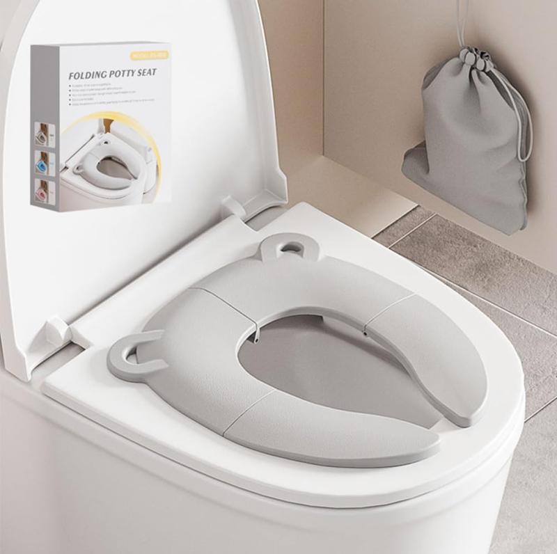 DIFEIUKI 補助便座 子供用 折りたたみ式 幼児用便座 かわいい くま型 キッズ用便座 すべり止め 洗える 便座 おまる トイレ補助 トイレトレーニング コンパクト 旅行 お出かけ 外出 持ち運び便