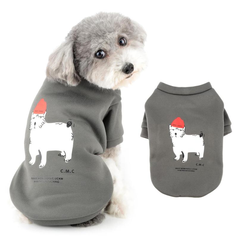 RANPHY 犬服 秋冬 セーター ペット用トレーナー 小型犬 子犬服 防寒服 洋服 チワワ服 猫服 犬用コスチューム 犬ウェアー ドッグウェア 可愛い 犬の服 加絨 厚い 仮装 部屋着 お散歩お出かけウヒント: このセーターは大型犬ではな...