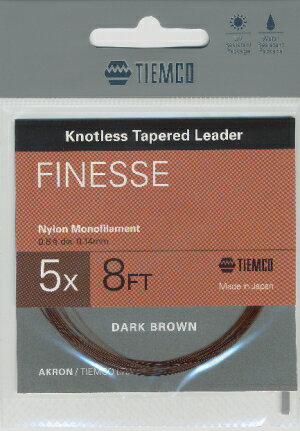 渓流をタイトに攻めるフィネスシステム フィネスリーダーシステムは従来のショートリーダーの概念を超えた、 新しいフライフィッシングスタイルを可能にした画期的なリーダーです。 フィネスリーダーの特徴はスタンダードと比較してバット径が細くテーパー...