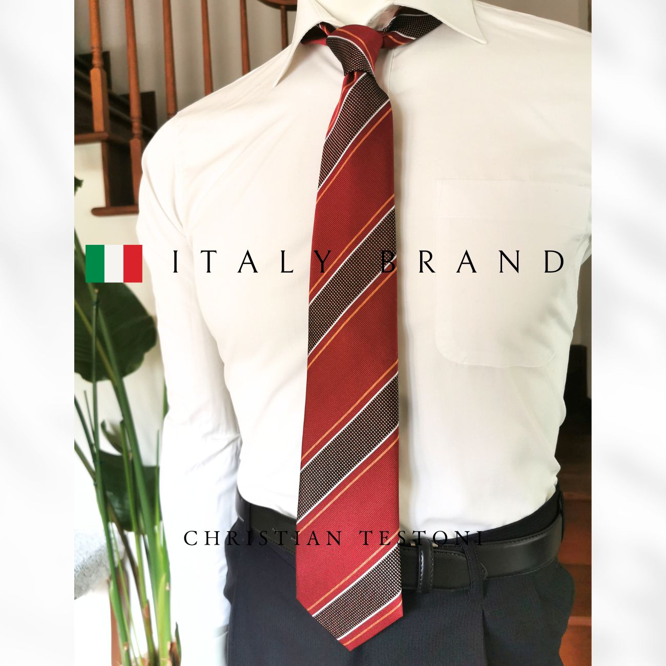 サイズ 縦143〜145センチ×幅8センチ 材　質 シルク100％ 色 レッド、オレンジ、ピンクのストライプ柄 生産国 中国 商品説明 写真と多少の色の異なりはご了承下さい。 関連キーワード ネクタイ ブランド ネクタイシルク イタリアブラ...