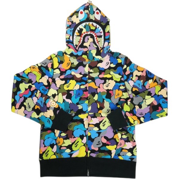 商品情報 ブランド A BATHING APE 商品名 18SS MULTI CAMO SHARK FULL ZIP HOODIE IN BLACK シャークパーカー カラー 黒 サイズ M 素材 コットン100％ 付属品 - 商品管理番号...