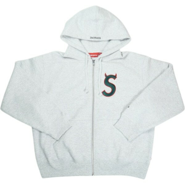 商品情報 ブランド SUPREME 商品名 26SS Devil S Logo Zip Up Hooded Sweatshirt Ash Grey Sロゴジップパーカー カラー 薄灰 サイズ L 素材 コットン83％/ポリエステル17％ 付...