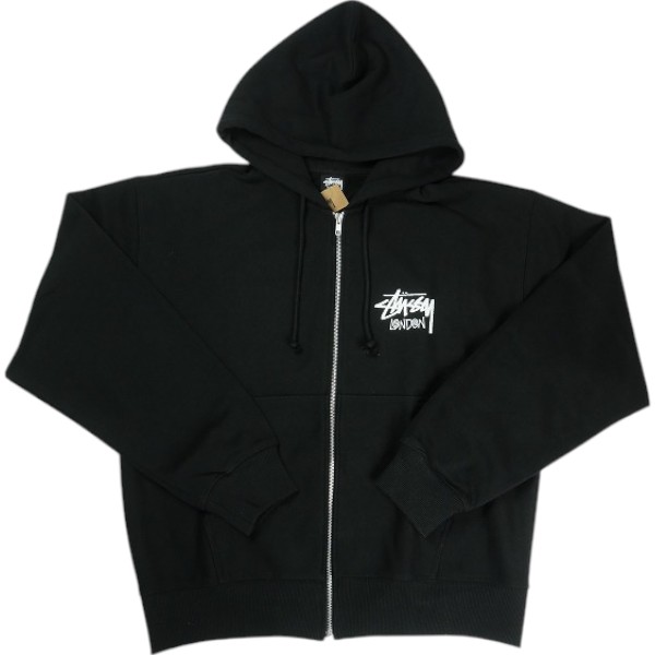 商品情報 ブランド STUSSY 商品名 STOCK LONDON ZIP HOOD BLACK ロンドン限定ジップパーカー カラー 黒 サイズ S 素材 コットン75％/ポリエステル25％ 付属品 - 商品管理番号 30008579 商品...
