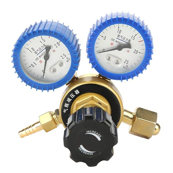 【送料無料】酸素用 圧力計 酸素圧力レギュレータ ー 酸素圧力リデューサー 酸素圧低減器 ガス圧力調整器 測定範囲0.4-25MPa 定格流量40m³ h 溶接 切削 化学工業 電子産業などに対応 圧力安定 酸素 レギュレーターブランド色モ...