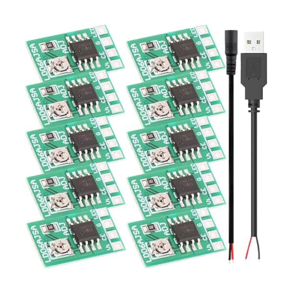 【送料無料】10個 LED電流ドライバモジュール可変電流LEDドライバボード DC 3.3V 3.7V 5V 6V LED の運転者モジュール PWMコントロールボード30-1500mA 1.5A定電流調整可能モジュール USBオスケーブル...