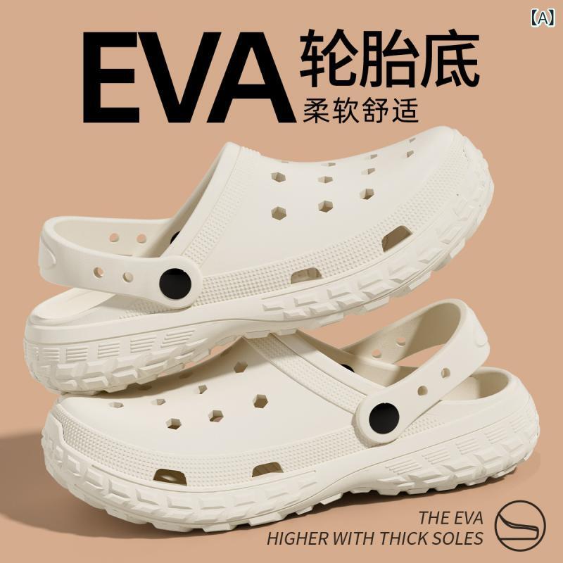 ・性別: 男女兼用・靴底素材: EVA・機能: 増高、透気、防滑・靴面素材: EVA・流行要素: DIY滴塑・靴底厚さ: 1.5cm（含）-3.5cm（不含）・対象: 情侣・スタイル: 包頭・靴底製法: 注塑・種類: 洞洞鞋・かかと: なし...