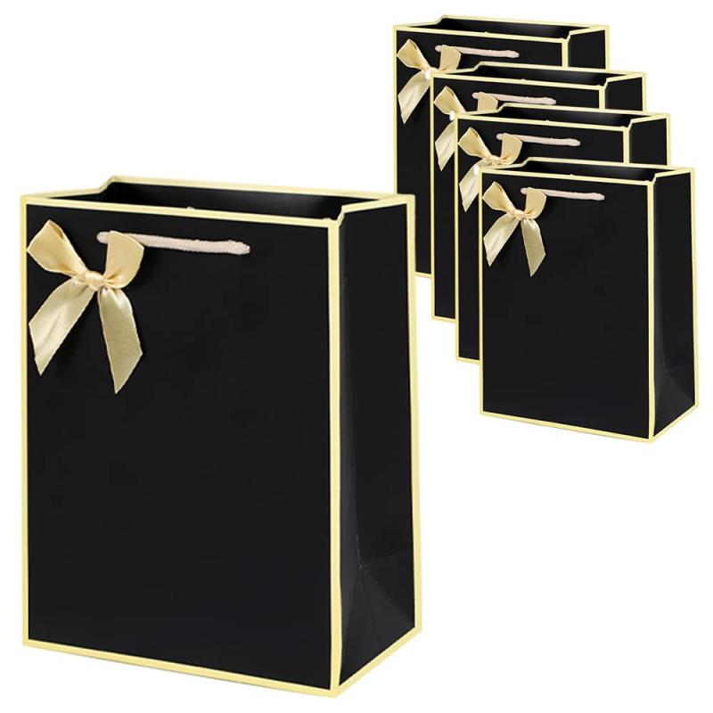 shttown ギフトバッグ 紙袋 かわいい プレゼント おしゃれ ラッピング リボン付き 誕生日 母の日 5枚セット【商品サイズ、セット内容】Sサイズ：約18cm × 23cm × 10cm、 Mサイズ：約26cm × 32cm × 12...