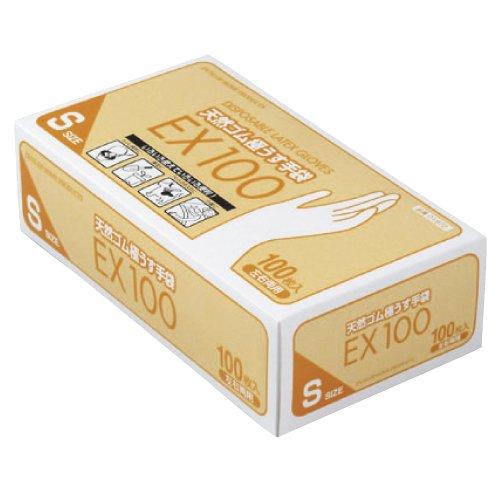 ダンロップホームプロダクツ 天然ゴム極うす手袋EX100 07619(S)100マイイリ商品サイズ (幅×奥行×高さ) :-内容量:1