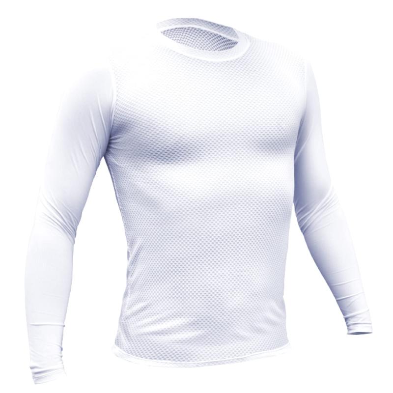 [ゴリックス] インナーウェア 冷感 自転車 夏用 メッシュインナー 長袖Tシャツ [UVカット 吸汗速乾 抗菌防臭 接触冷感] ゴルフ 釣り 屋外作業 ロードバイク ランニング トレーニングウェア(GW-【吸水速乾に優れたメッシュ素材】イ...