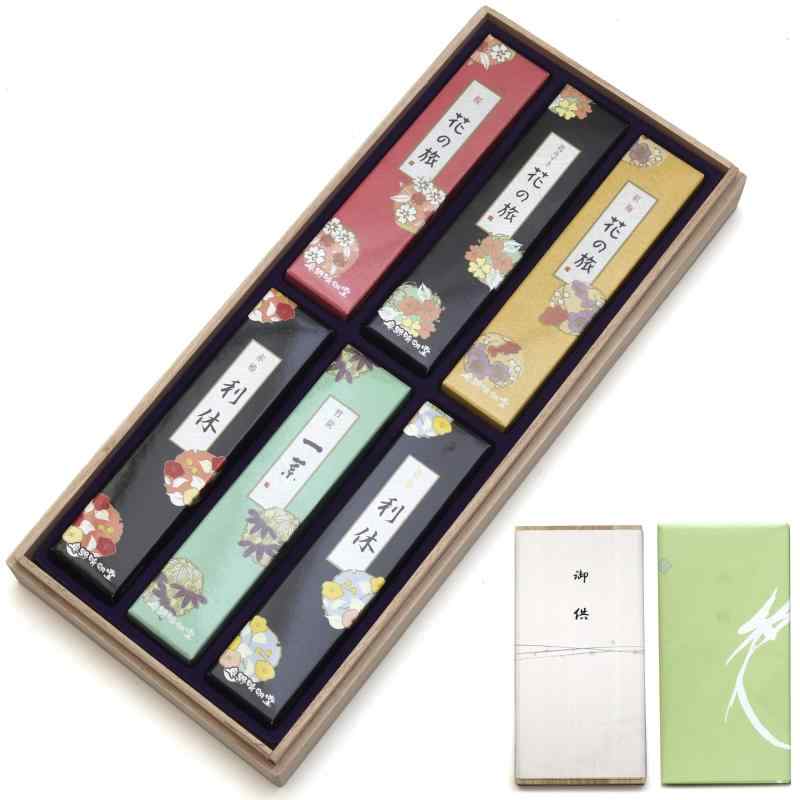 お悔やみ 線香 ギフト お供え 桐箱 【和花 6種 白檀 内のし 】 日本製 少煙 贈答用 お線香 仏壇用 法要 一周忌 使用シーン ・全宗派および全仏事でお使いいただけます。 ・四十九日／一周忌／三回忌などの法要 ・葬儀／お盆／初盆／お彼...
