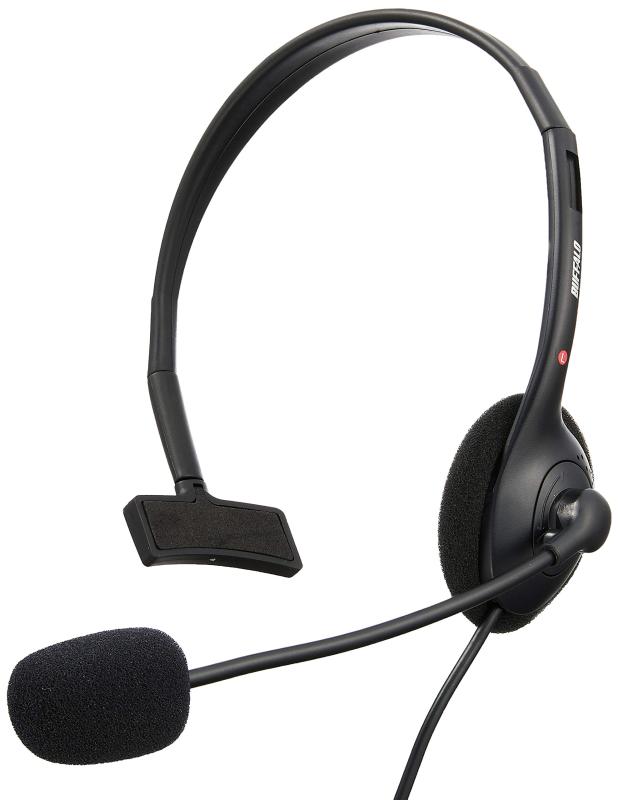 バッファロー BUFFALO 片耳ヘッドバンド式ヘッドセット USB接続パソコンに挿すだけで使えるUSB接続のヘッドセット安定した装着感で周りの音も聞こえる片耳ヘッドバンド式しっかり聞こえる27mmドライバーユニット搭載マイクミュート機能付...