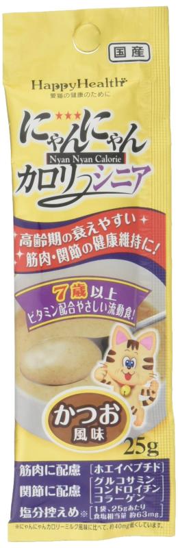 アース・ペット にゃんにゃんカロリーシニア筋肉関節ケア×12個本体サイズ (幅X奥行X高さ) :4.6×1×14.5cm本体重量:0.027kg内容量:25ml原産国:日本