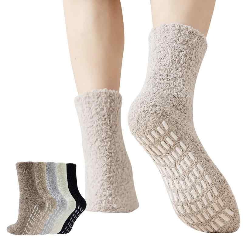 [ポクミル] 【2025新登場 厚手 暖かい】 靴下 レディース 5足セット あったか 滑り止め ソックス レディース ルームソックス 冷え対策 室内用 睡眠 くつ下 秋冬 可愛い おしゃれ あったか パイ【ソフトソックス素材】プレミアムポ...