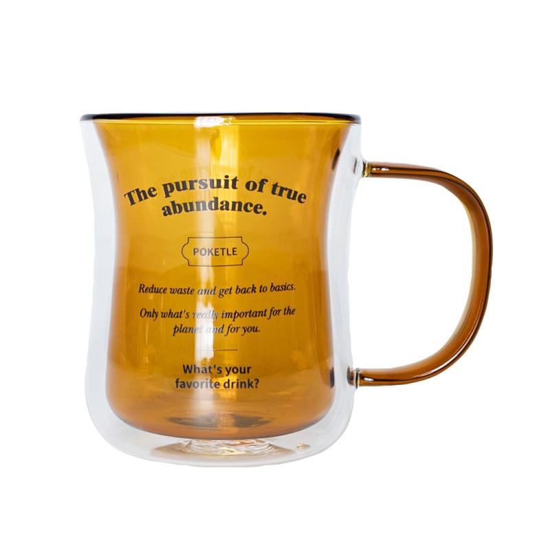 POKETLE ポケトル ビードロ マグ 350 vidro MUG マグカップ ダブルウォール 耐熱ガラス 結露しない 大きめ たっぷり プレセント ギフトダブルウォールガラスのたっぷり入るマグカップ安定感のある大きめハンドルしっかりと手...