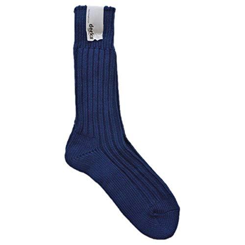 デカ decka ヘビーウェイトプレーン リブソックス Cased heavy weight plain socks de-01 (MENS, Navy)