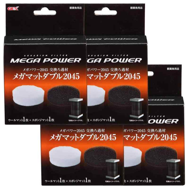 ジェックス GEX メガパワー メガマットダブル 2045×4個セットメガパワー2045用交換ろ過材ウールマットで物理ろ過。飼育水の細かなゴミや残餌、魚のフンなどの汚れを物理的にろ過します。交換の目安:1ヶ月に1回スポンジマットで物理・生物...