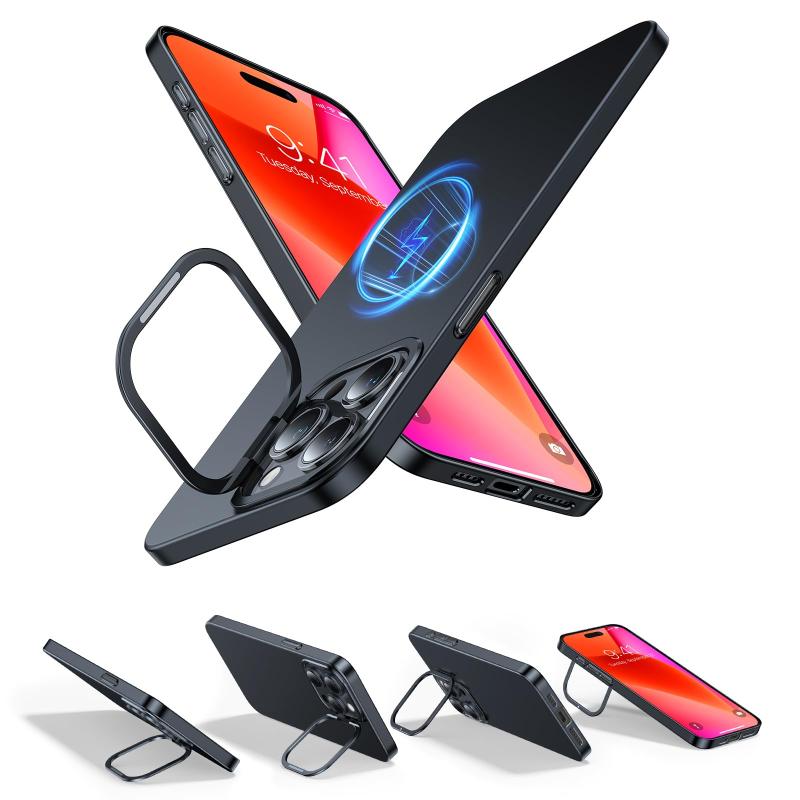 【極薄軽量・Magsafe対応】TORRAS ケース ワイヤレス充電対応 指紋防止「Originfit-Mag Lstand」