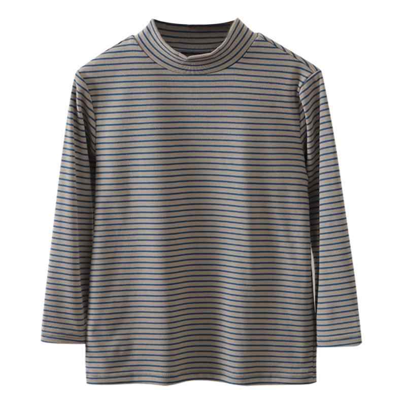 [HahaNice] キッズ 長袖Tシャツ タートルネック ハイネック カットソー インナー 男の子 女の子 トップスロングtシャツ 春秋冬 子供服 ヒートテック ホットコット 自発熱 起毛 柔軟 重ね着風 ス両面起毛・発熱素材、柔らかくふ...