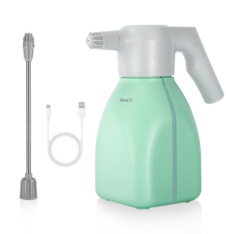 ZenCT 霧吹き 電動式 じょうろ USB充電式 噴霧器 スプレー 蓄圧しなく 電動じょうろ 電気ウォータースプレー 電動スプレー オシャレ 大容量 1.5L 水やり 園芸・ 農薬散布・ 洗車・掃除 日本語取【革新的】電動式のじょうろです...