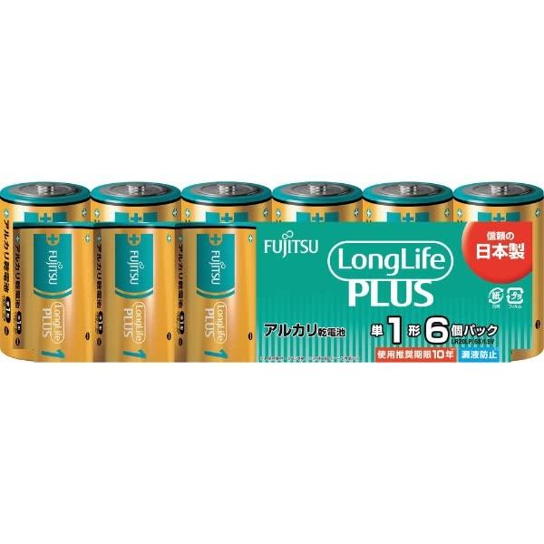 FDK(株) 富士通 アルカリ乾電池単1 Long Life Plus 6個パック LR20LP(6S)アルカリ 乾電池 単1形×6個パック